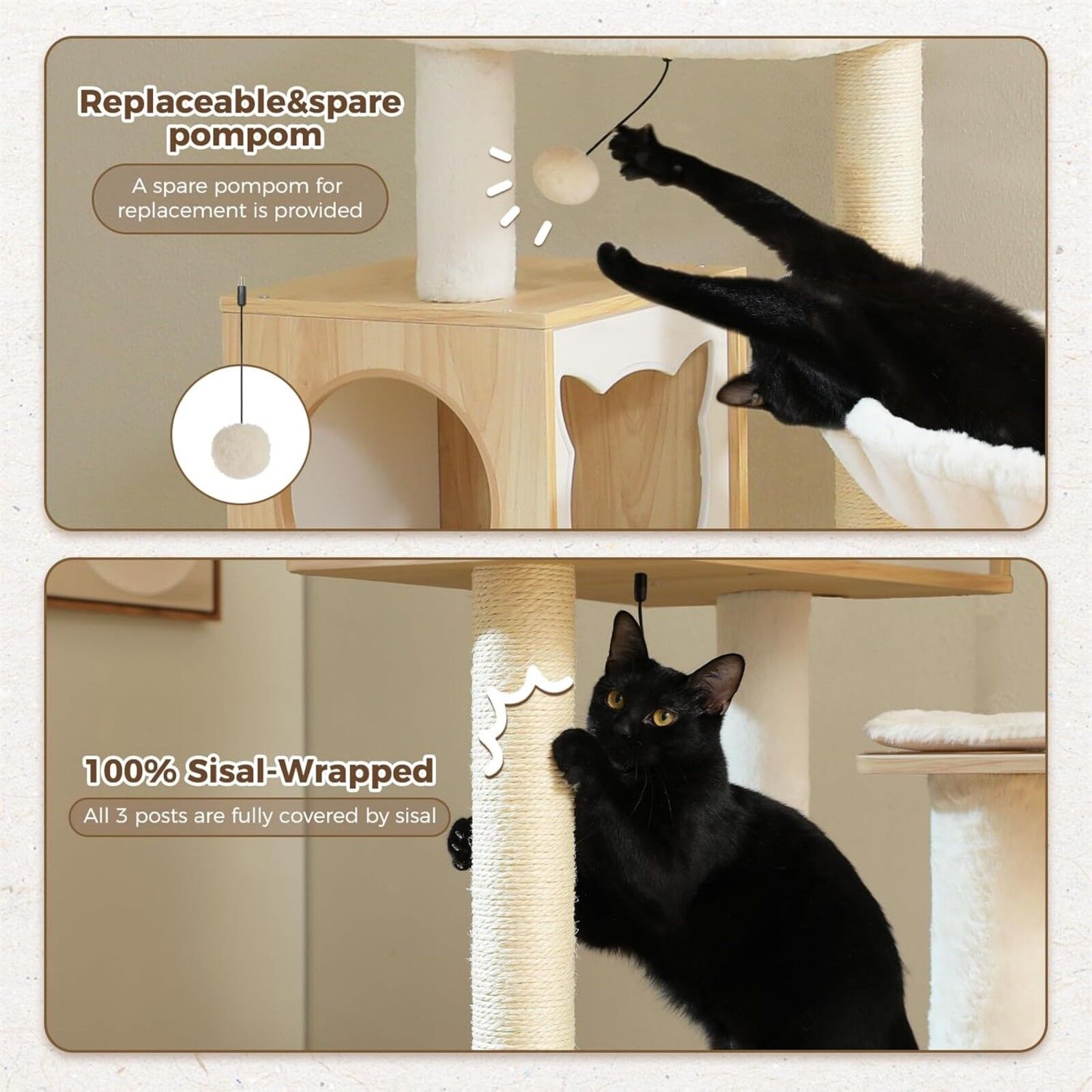 Fancy Cat Litter Tray Tree with Hammock